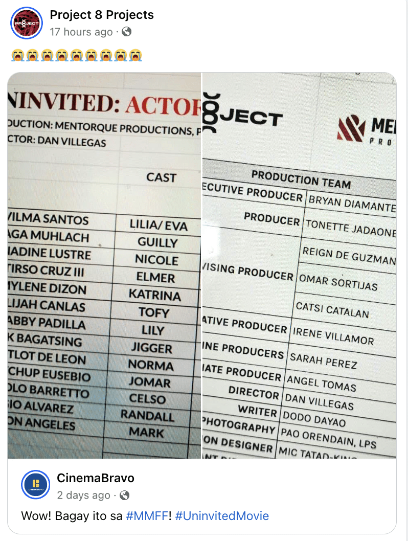 Vilma Santos, Aga Muhlach, Nadine Lustre cast in film ‘Uninvited’